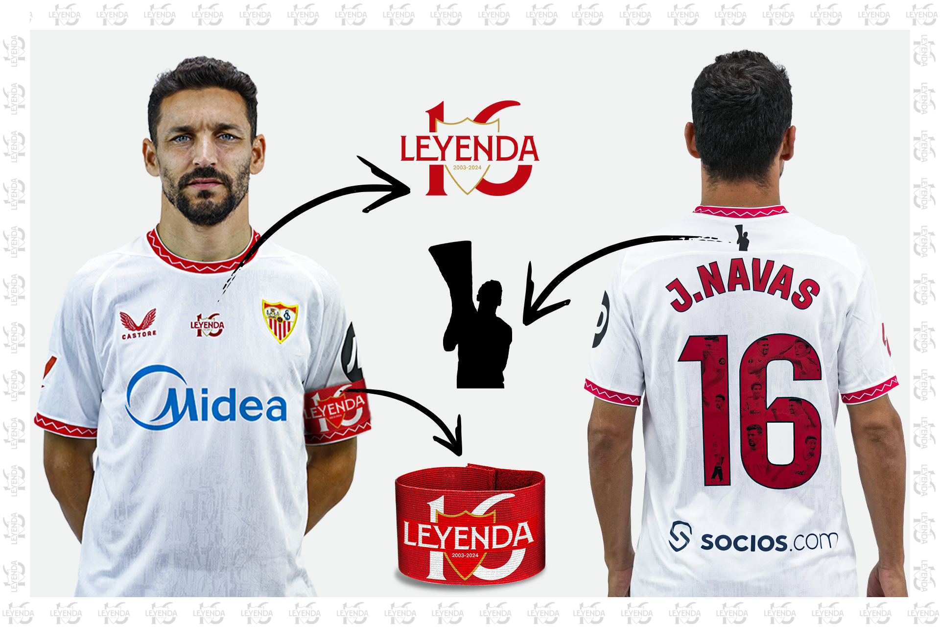 CAMISETA ESPECIAL PARA EL ÚLTIMO PARTIDO DE JESÚS NAVAS EN EL RAMÓN ...
